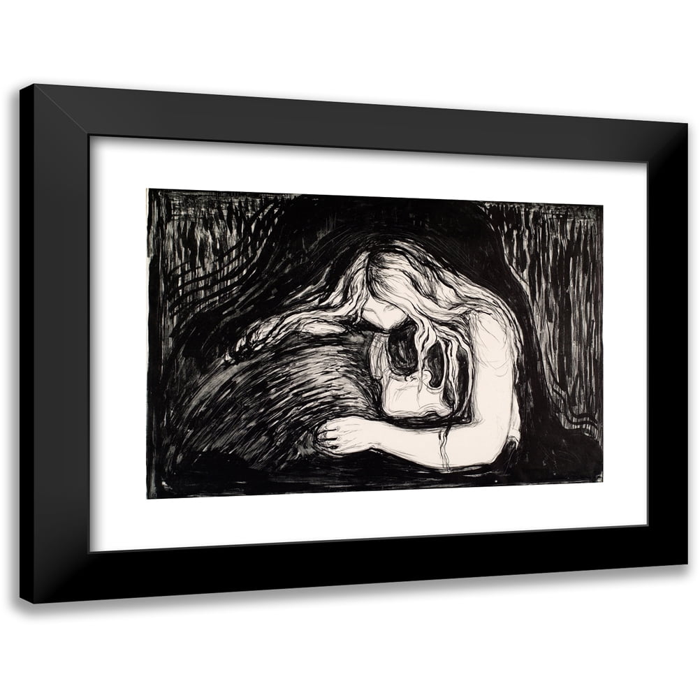 Edvard Munch 18x14 Black Modern Framed Museum Art Print Titled ...