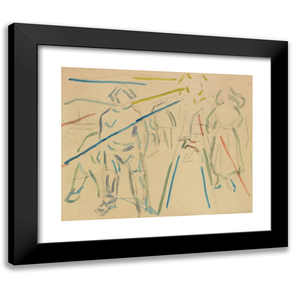 Edvard Munch 18x15 Black Modern Framed Museum Art Print Titled - Humans ...