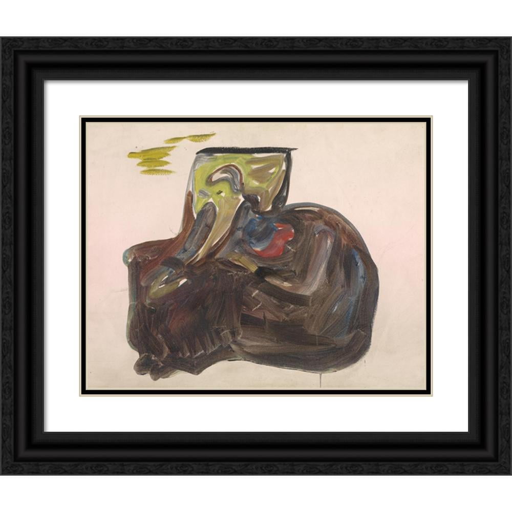 Edvard Munch 18x15 Black Ornate Wood Framed Double Matted Museum Art ...