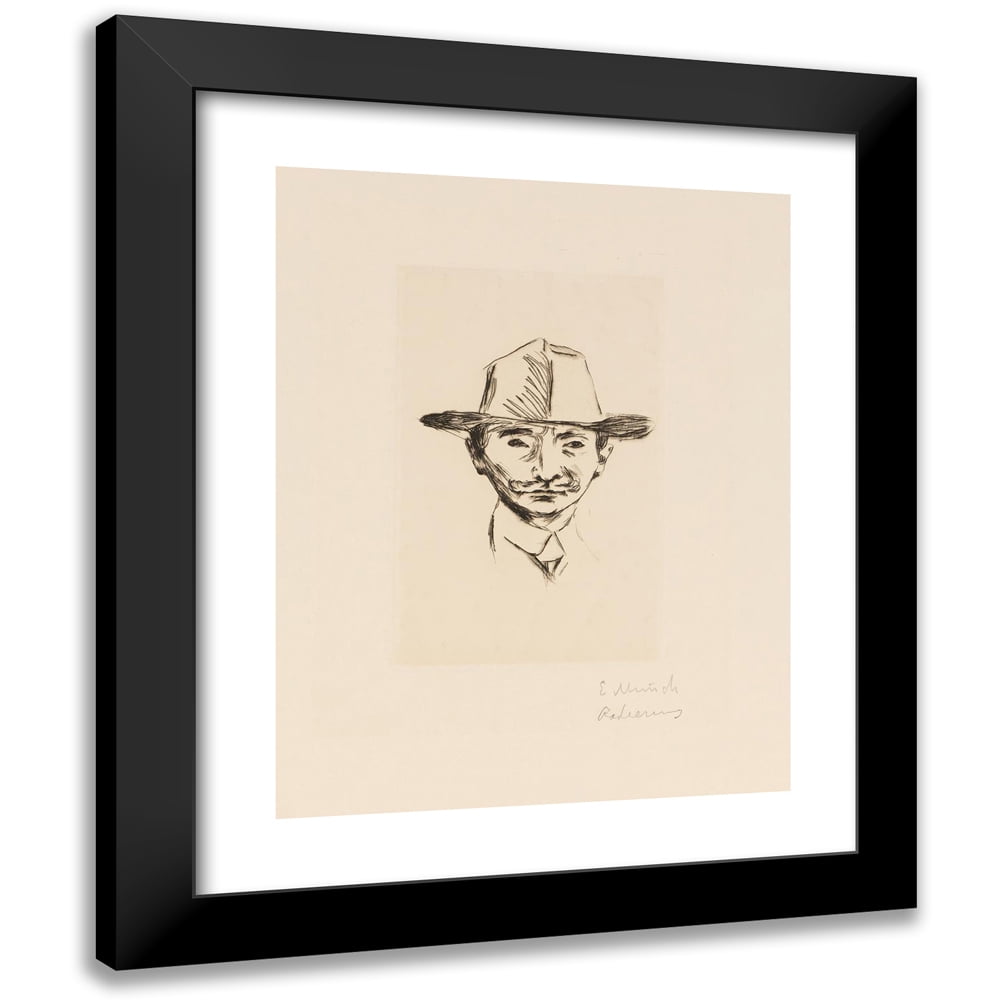 Edvard Munch 19x24 Black Modern Framed Museum Art Print Titled ...