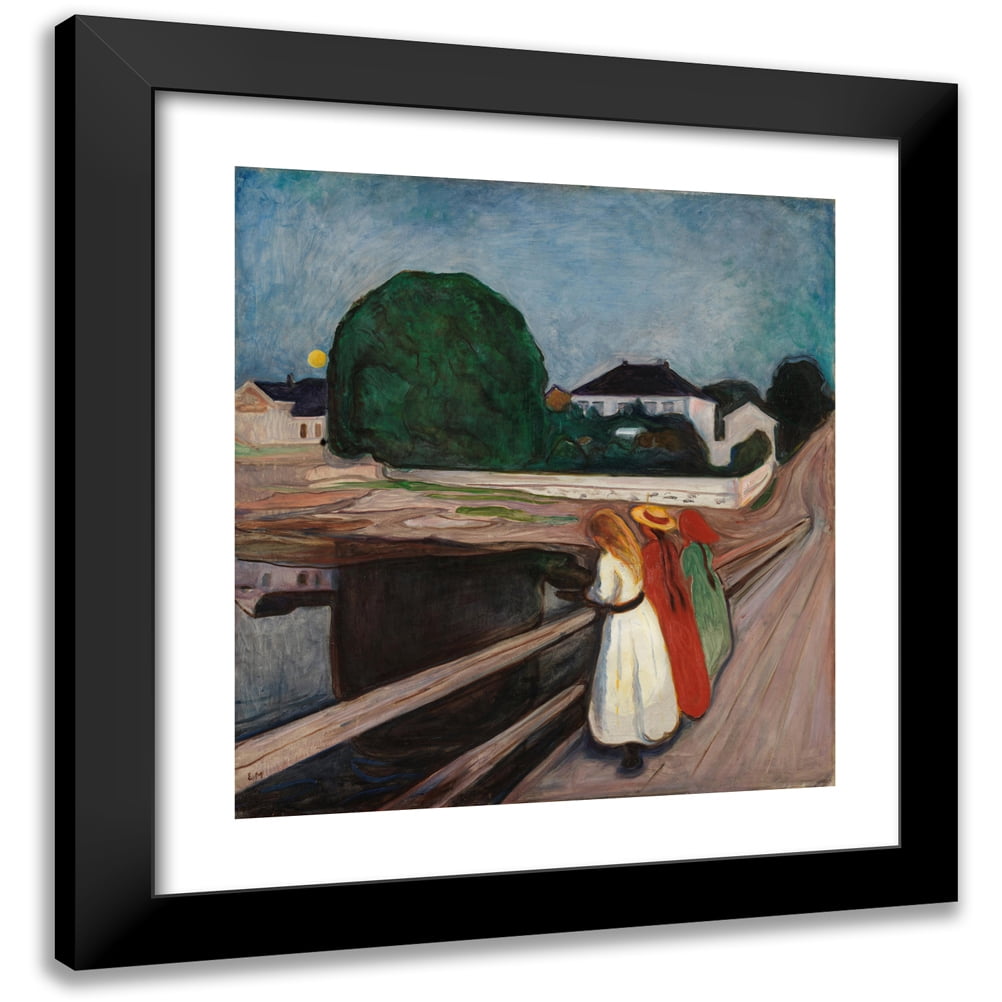 Edvard Munch 20x21 Black Modern Framed Museum Art Print Titled - The ...