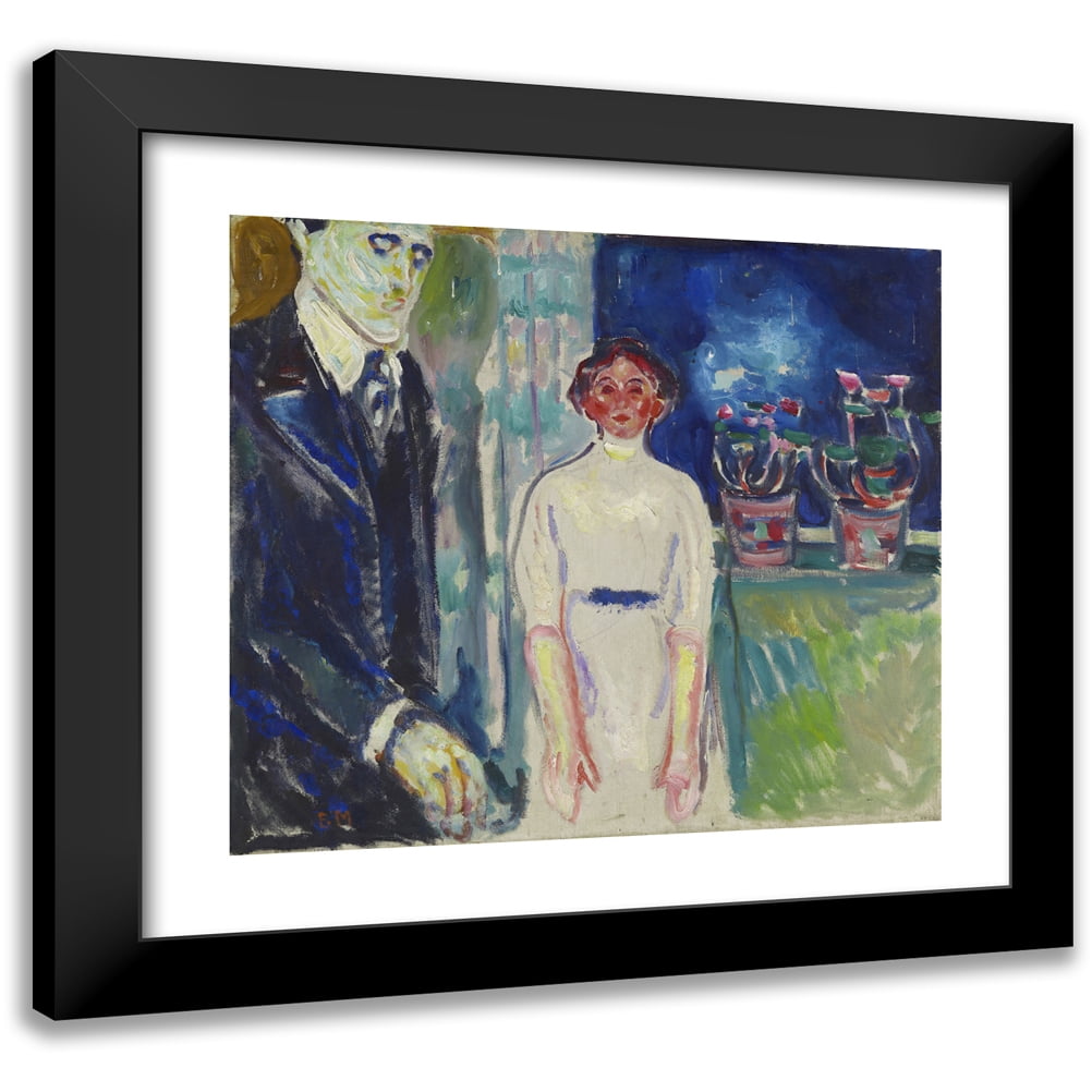 Edvard Munch 22x20 Black Modern Framed Museum Art Print Titled - Man ...