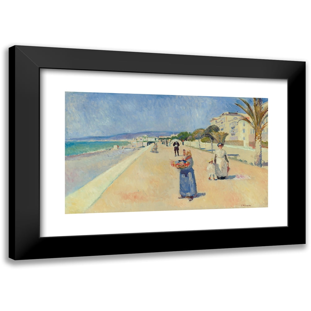 Edvard Munch 24x16 Black Modern Framed Museum Art Print Titled - Morgen ...