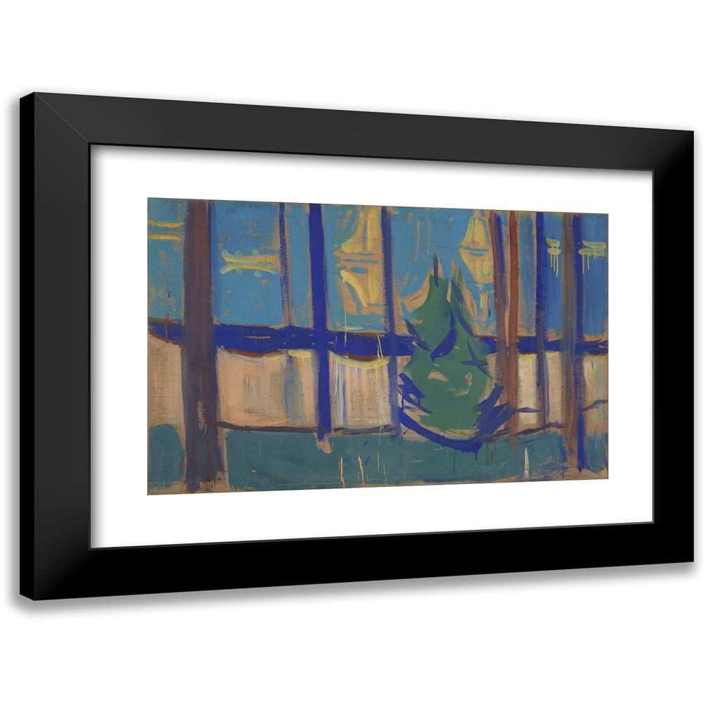 Edvard Munch 24x17 Black Modern Framed Museum Art Print Titled - Beach ...