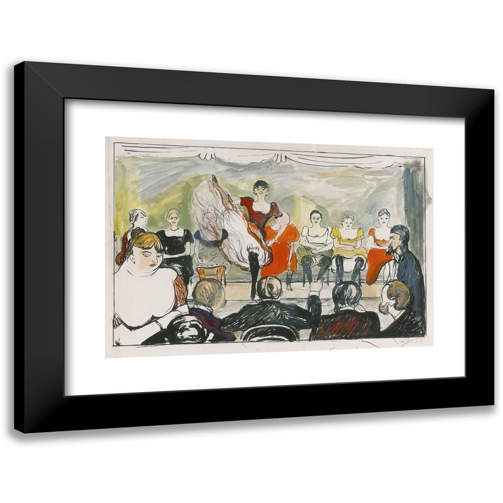 Edvard Munch 24x17 Black Modern Framed Museum Art Print Titled ...