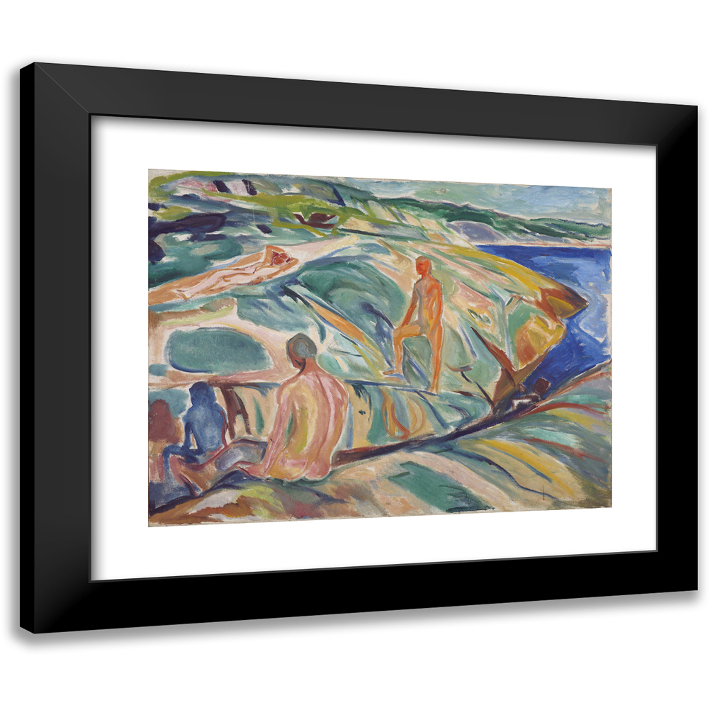 Edvard Munch 24x19 Black Modern Framed Museum Art Print Titled ...