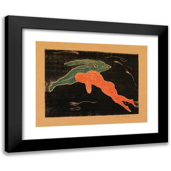 Edvard Munch 24x19 Black Modern Framed Museum Art Print Titled ...