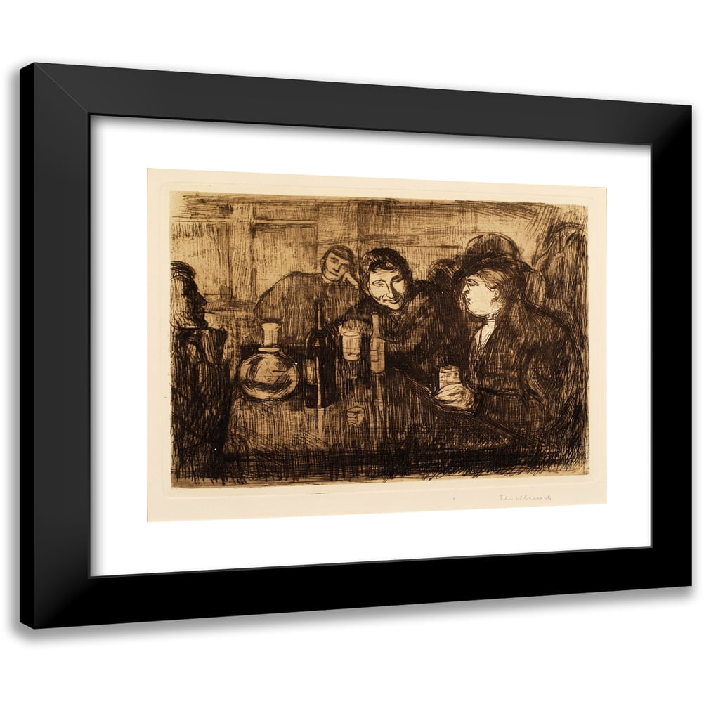 Edvard Munch 24x19 Black Modern Framed Museum Art Print Titled ...