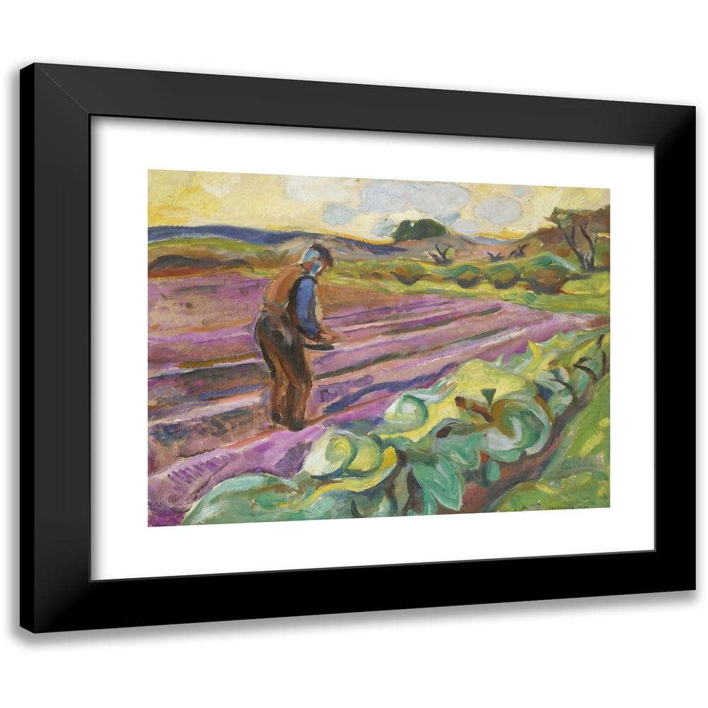 Edvard Munch 24x19 Black Modern Framed Museum Art Print Titled ...