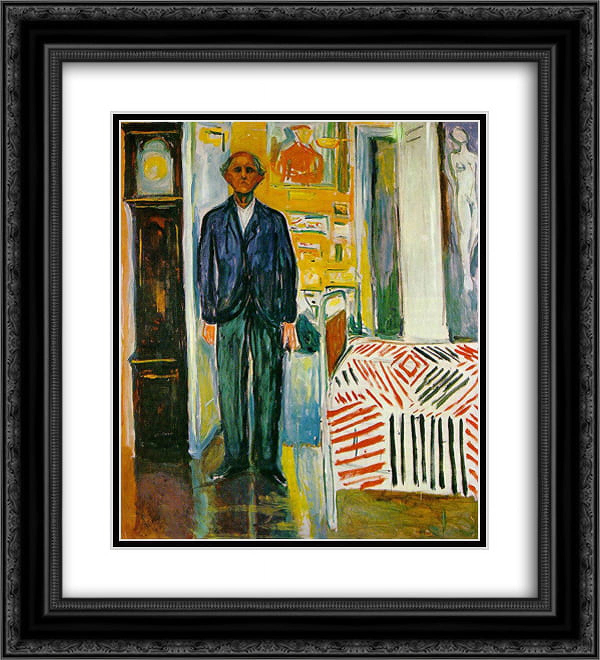 Edvard Munch 2x Matted 20x24 Black Ornate Framed Art Print 'Self ...