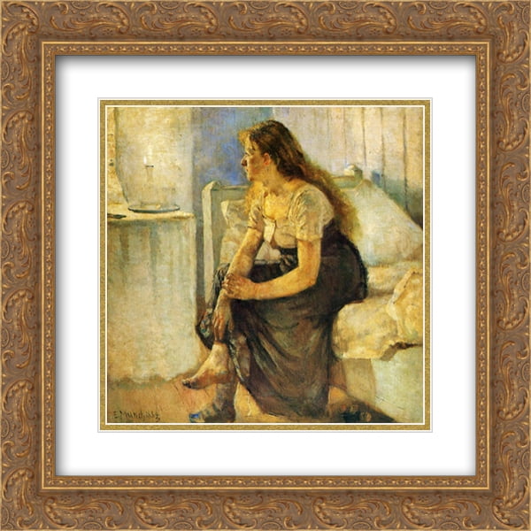 Edvard Munch 2x Matted 22x20 Gold Ornate Framed Art Print 'Morning ...