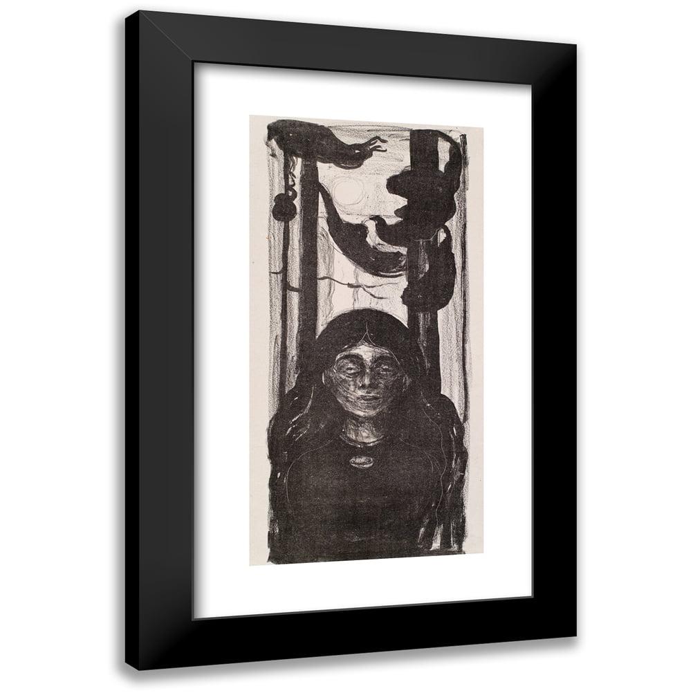 Edvard Munch 9x14 Black Modern Framed Museum Art Print Titled - Evening ...
