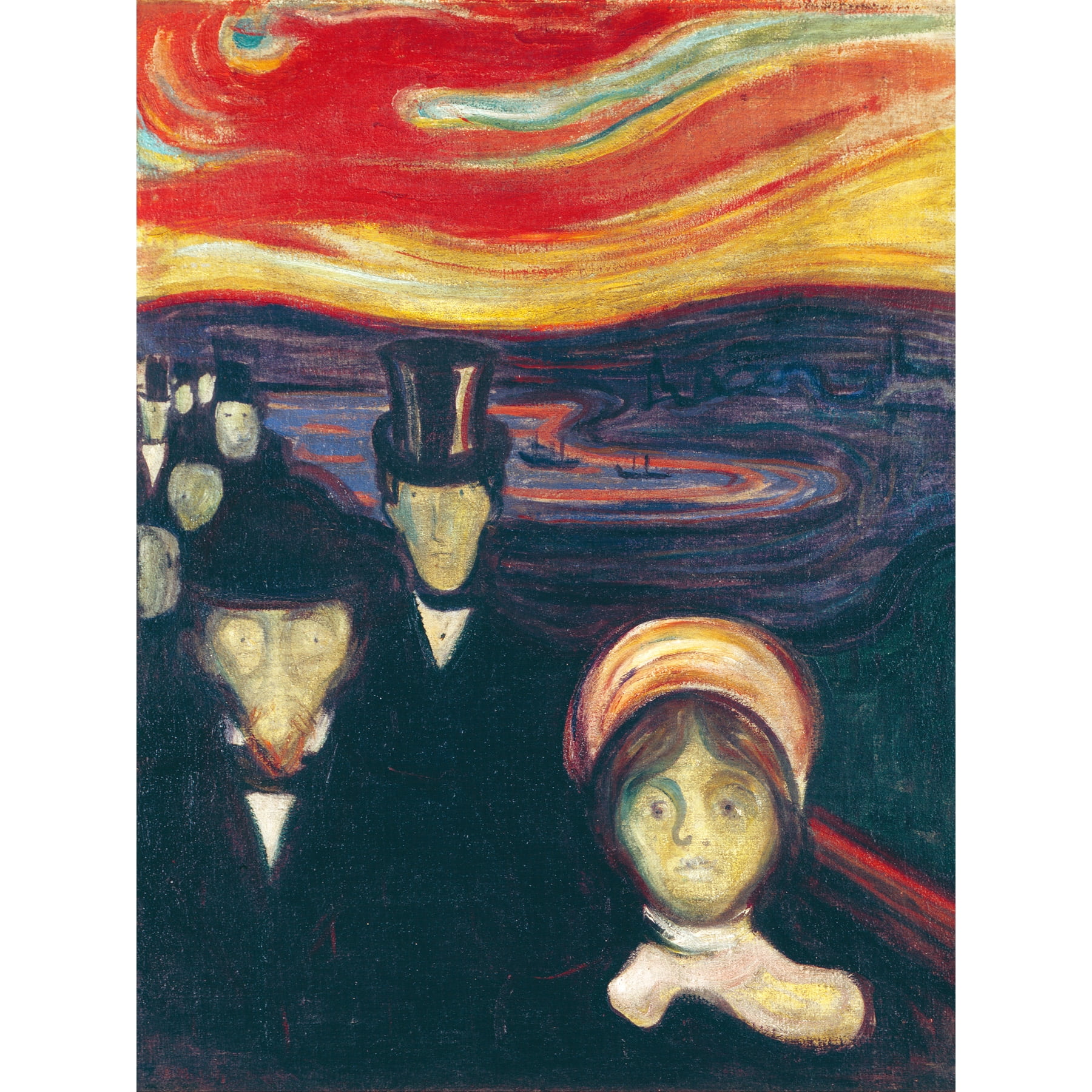 Edvard Munch Anxiety Extra Large Art Print Wall Mural Poster Premium XL ...