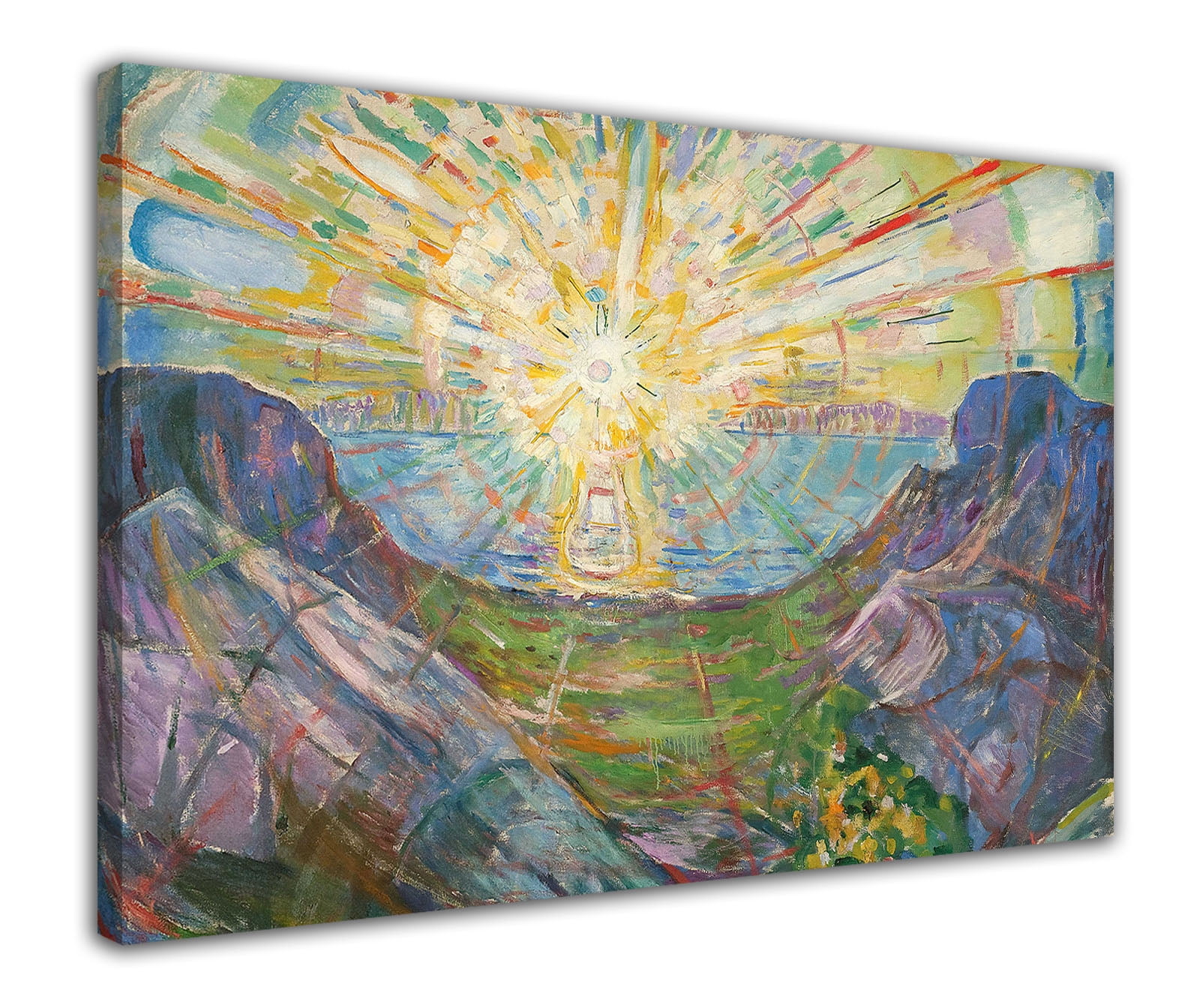Edvard Munch Art Painting The Sun Poster Wall Art Picture Print Canvas ...