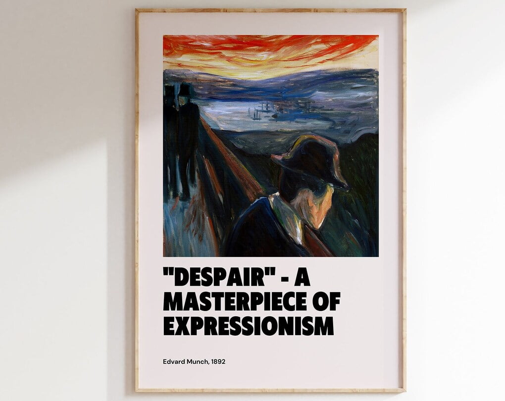 Edvard Munch Despair Poster, Edvard Munch Print, Exhibition Poster ...
