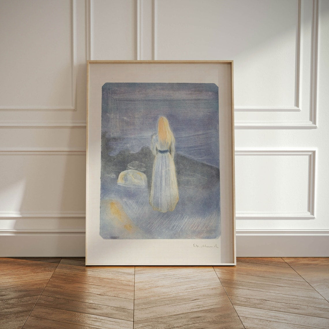 Edvard Munch Exhibition Wall Art Poster Print, Green Abstract Vintage ...