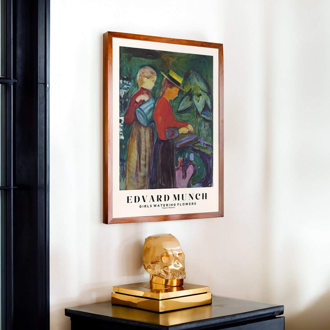 Edvard Munch Exhibition Wall Art Poster Print, Green Abstract Vintage ...