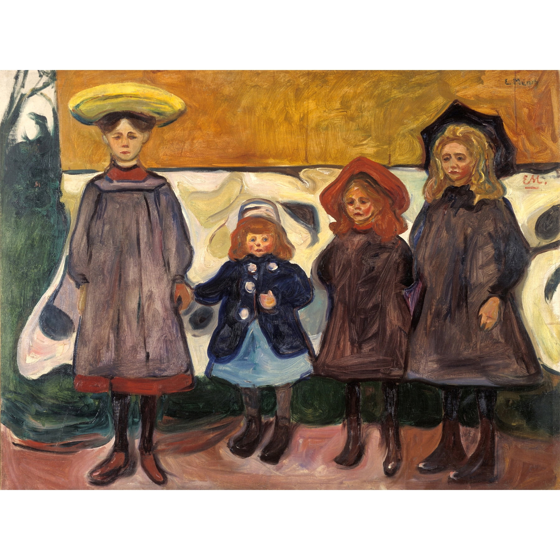 Edvard Munch Four Girls Extra Large Art Print Wall Mural Poster Premium ...
