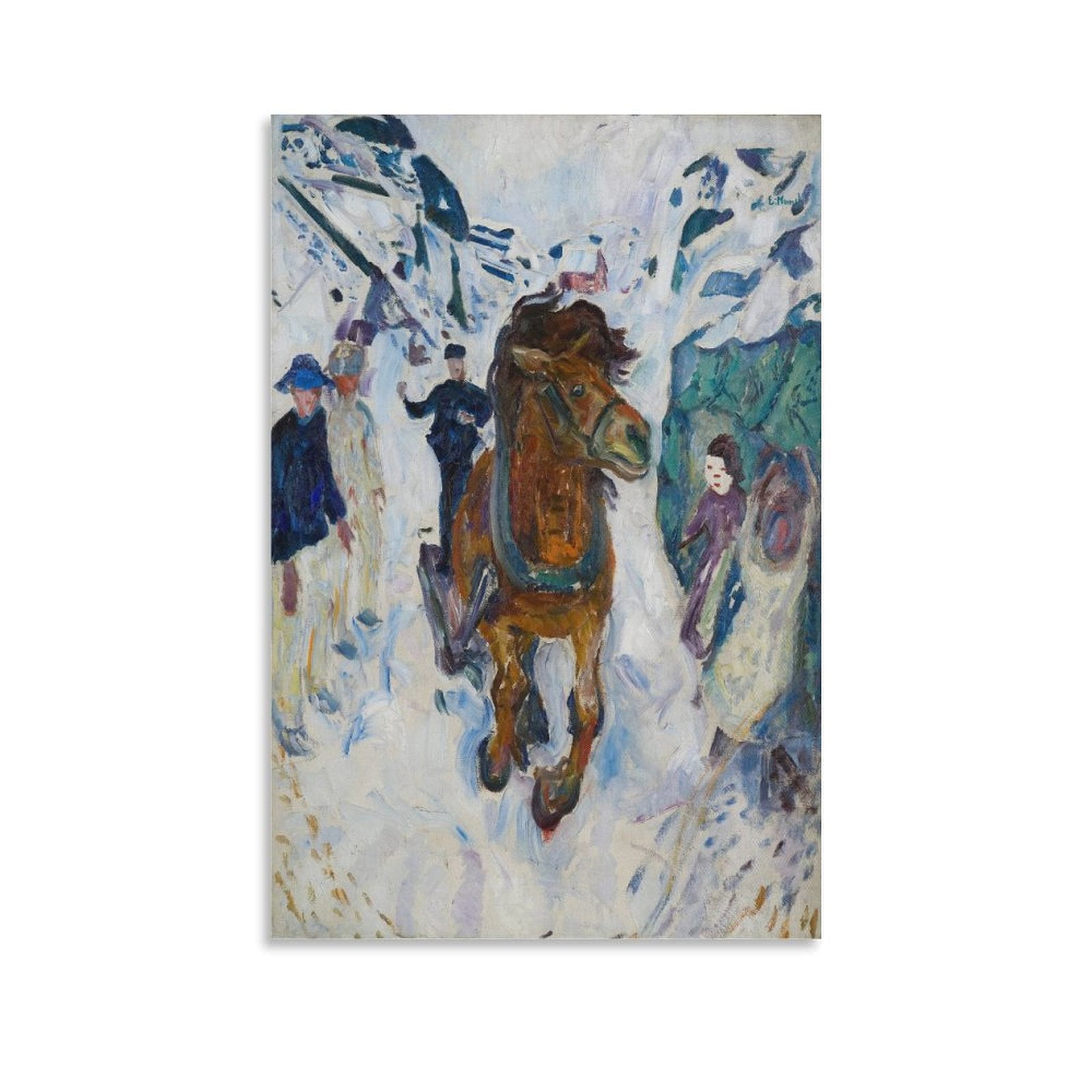 Edvard Munch Galloping Horse Canvas Art Poster Poster Cool Artworks ...