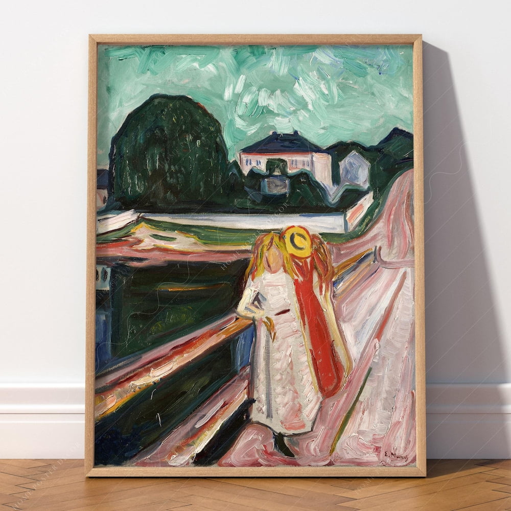 Edvard Munch Girls On The Pier 1094 Expressionism Art Gift For Him ...