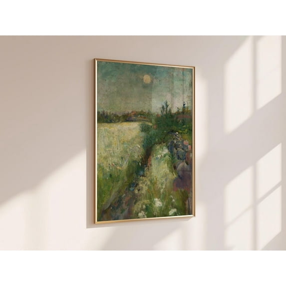 Edvard Munch Meadow Landscape Poster: Mid-Century Modern Nature Art ...