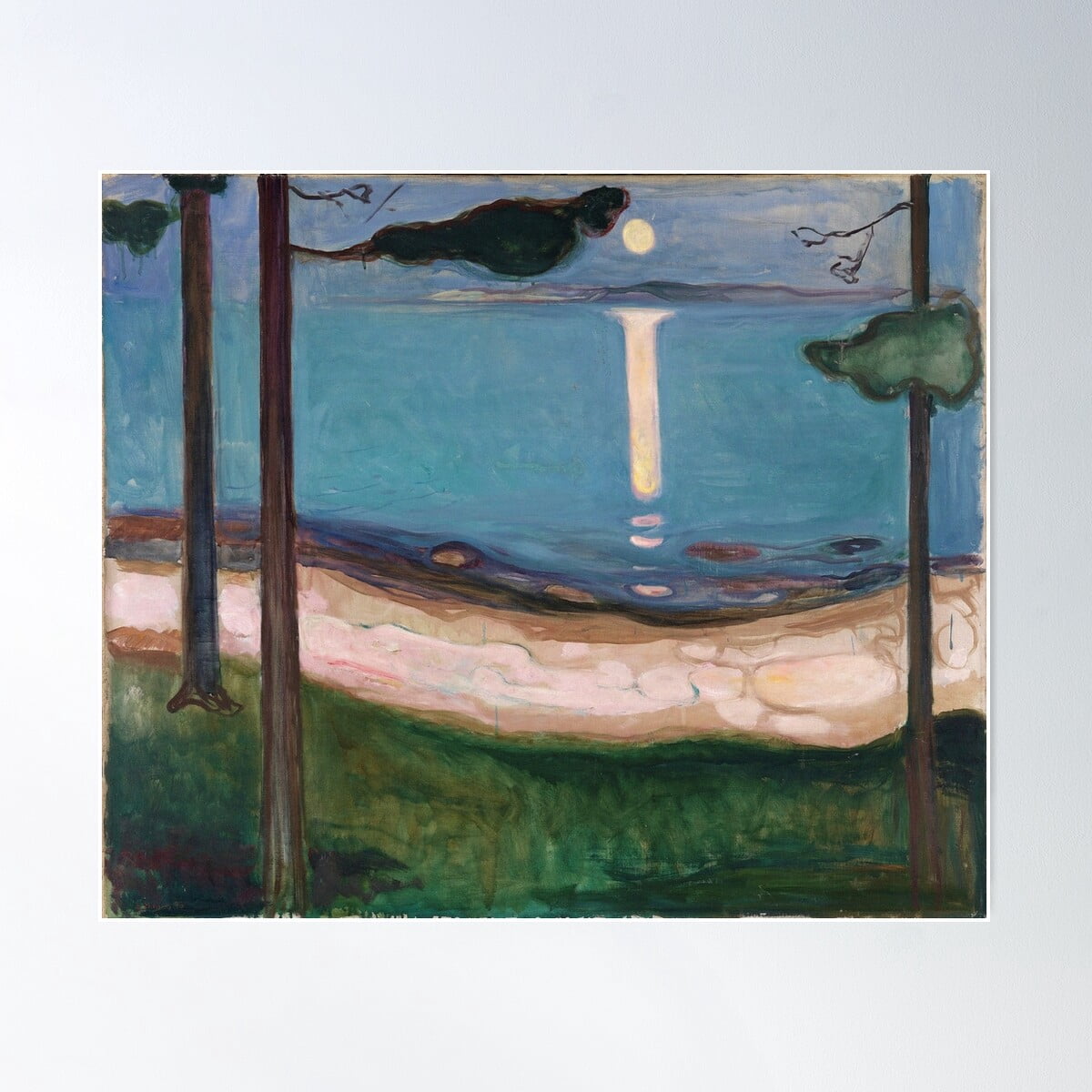 Edvard Munch - Moonlight Poster Wall Art, Modern Wall Decor For Living ...