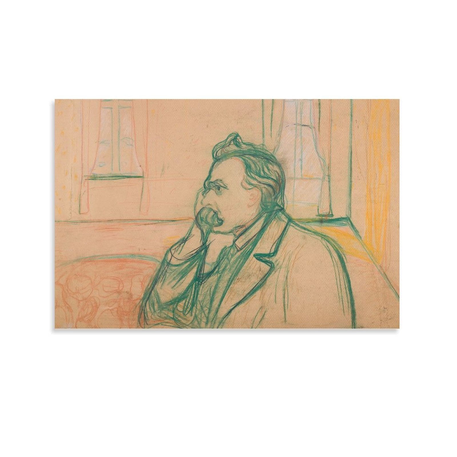 Edvard Munch Painting Poster Friedrich Nietzsche (1) Home Decor Poster ...