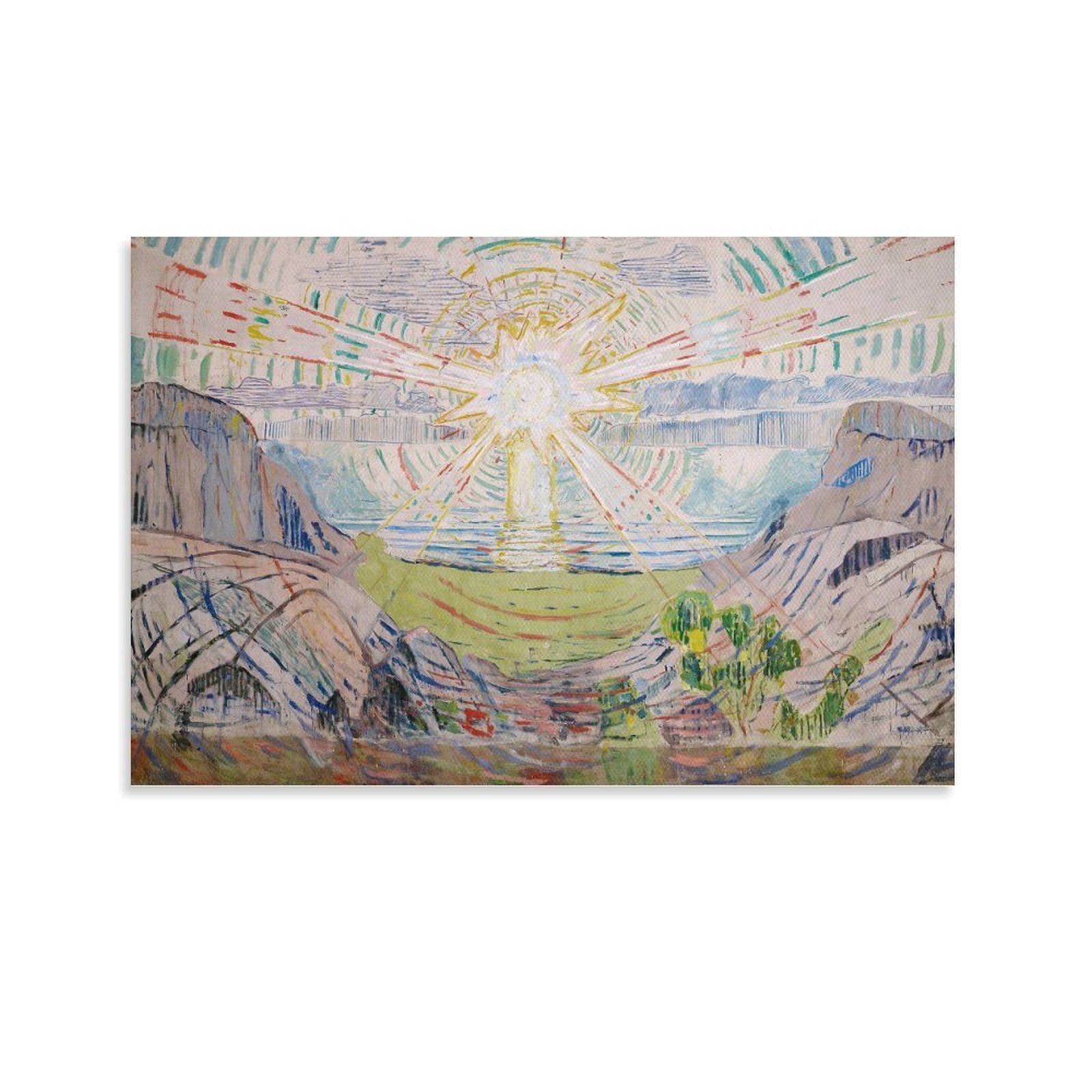 Edvard Munch Painting Poster The Sun (1) Painting On Canvas Wall Art ...
