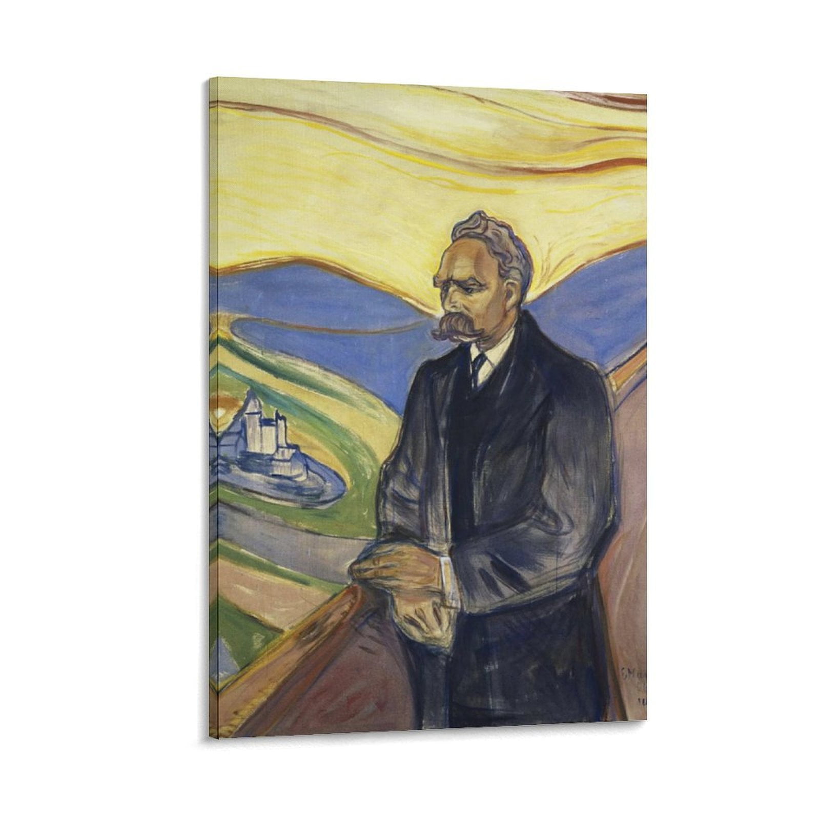 Edvard Munch Portrait of Friedrich Nietzsche Painting Art Poster Room ...