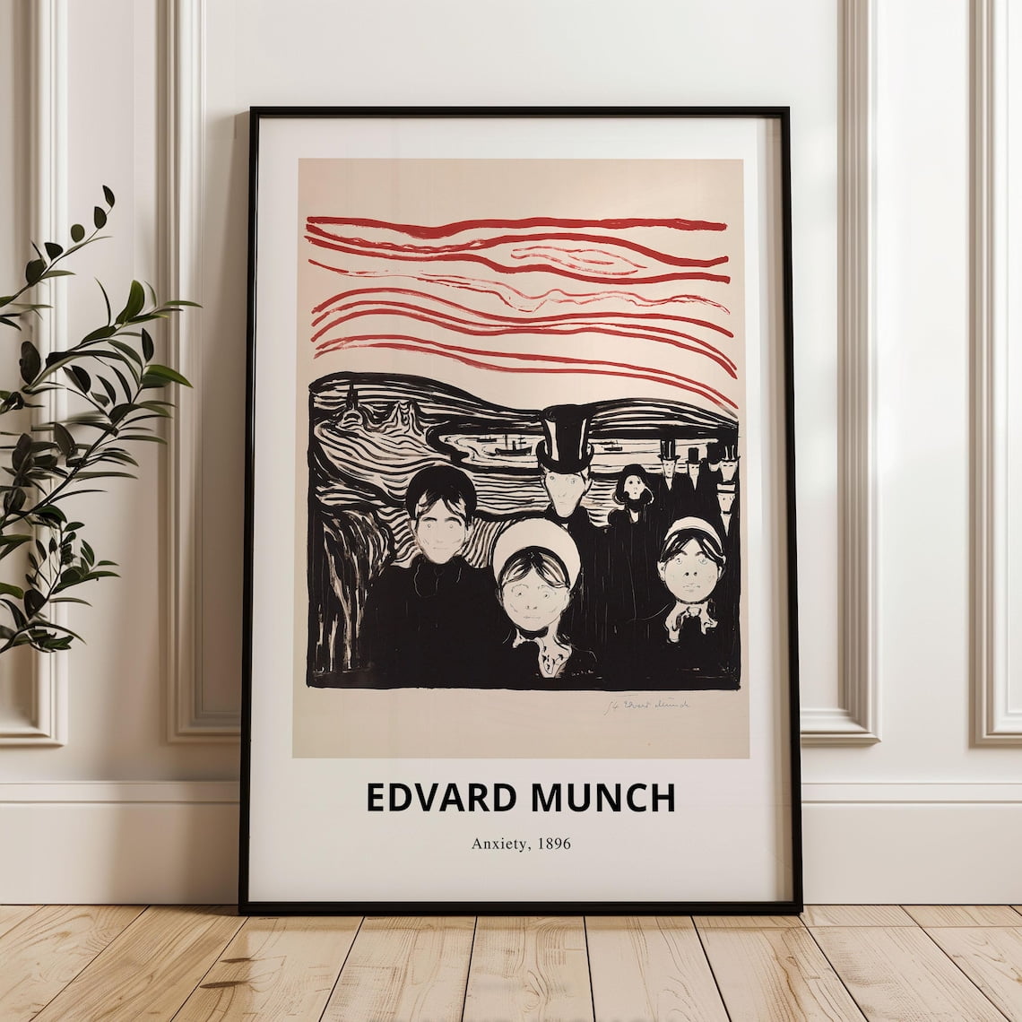Edvard Munch Print - Anxiety 1896 Wall Art - Edvard Munch Art - Vintage ...