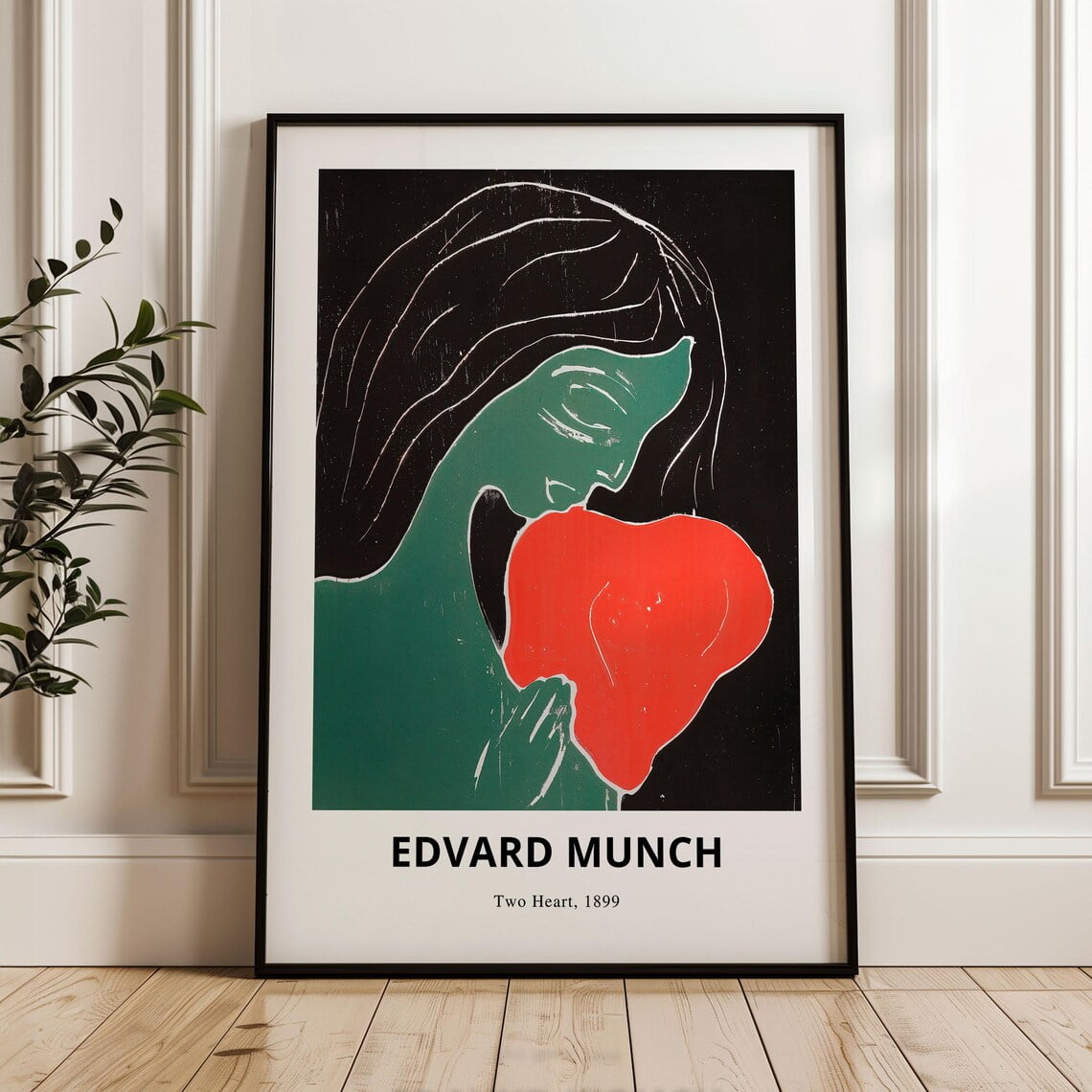 Edvard Munch Print - Two Heart 1899 Wall Art - Edvard Munch Art ...