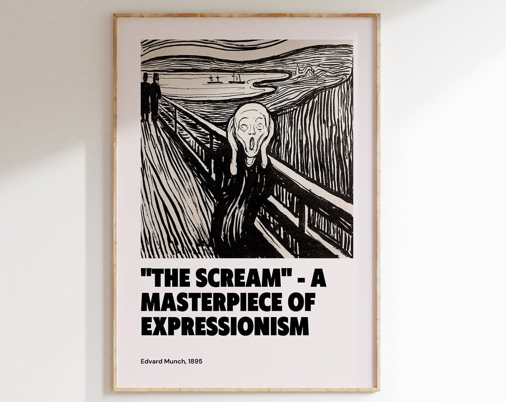 Edvard Munch The Scream Poster, Edvard Munch Print, Exhibition Poster ...