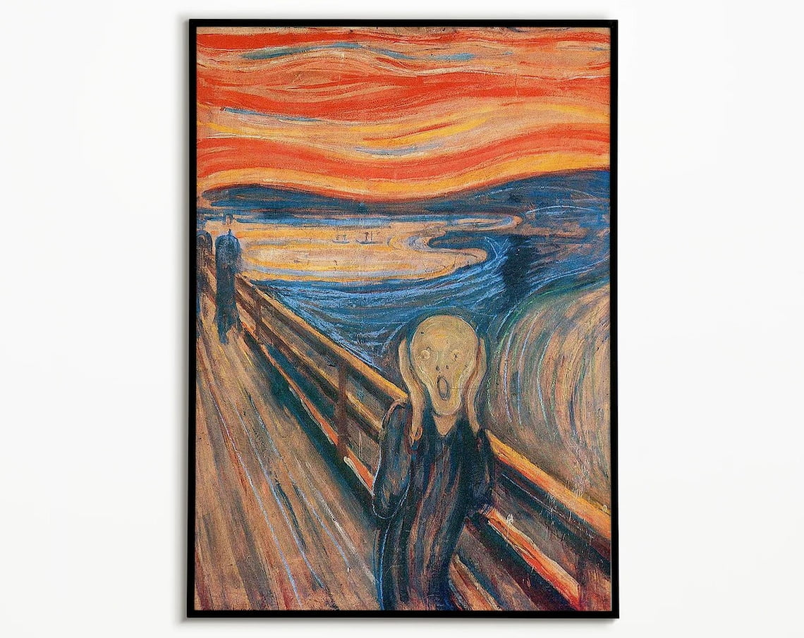 Edvard Munch The Scream Poster, Expressionist Art, Norwegian Painter ...