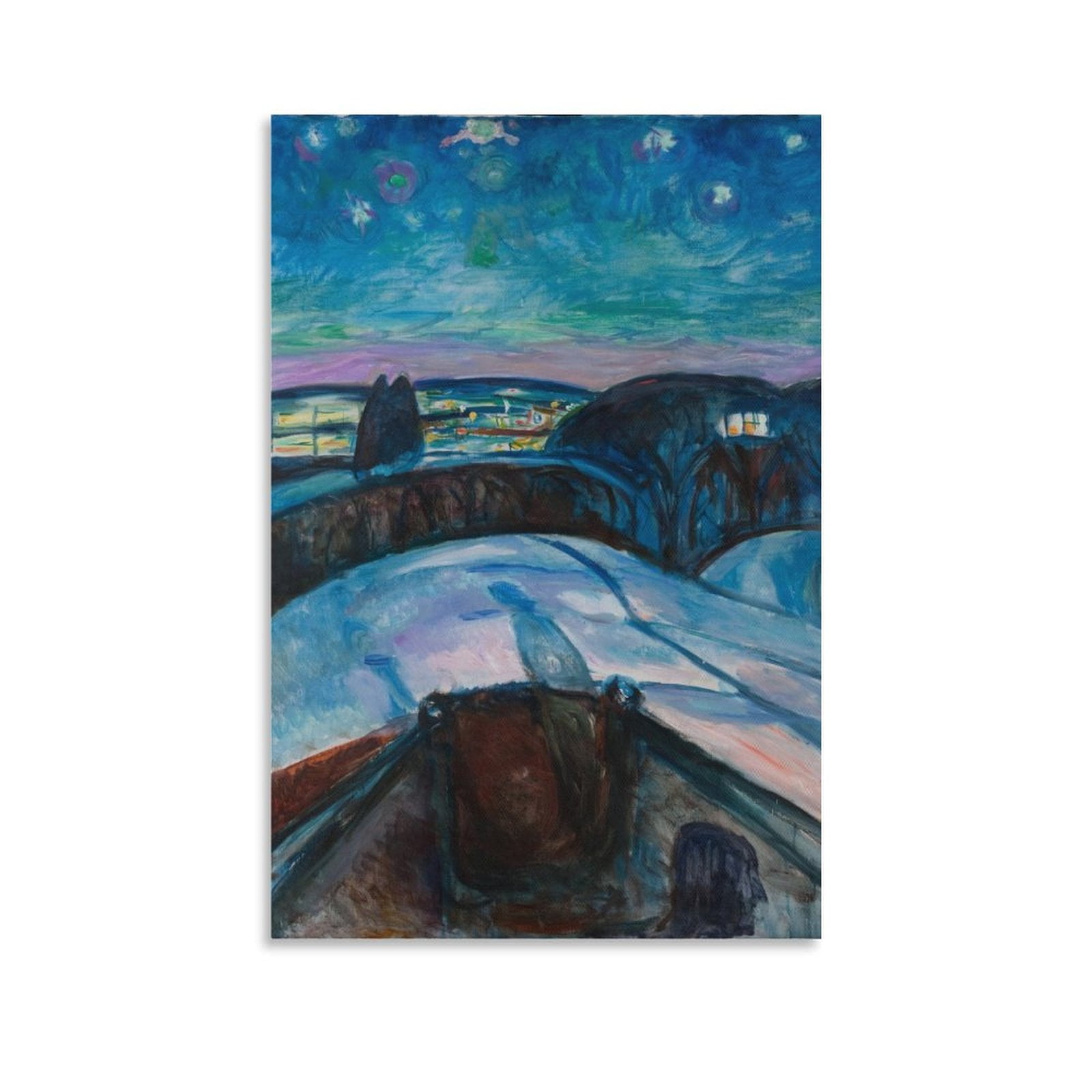Edvard Munch The Starry Night Painting Art Poster Artworks Picture ...
