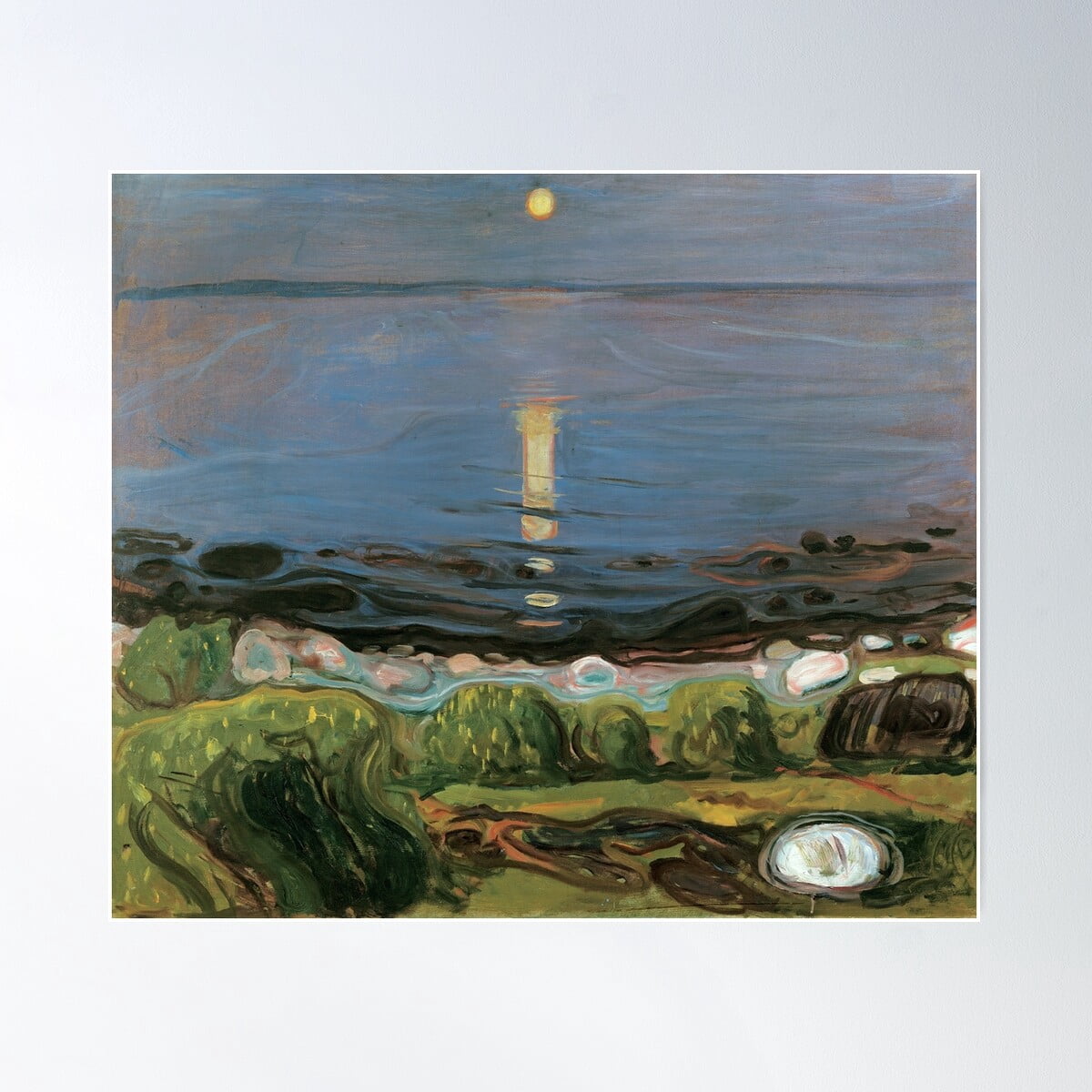 Edvard Munch - Summer Night By The Beach, 1902 Poster Wall Art, Modern ...