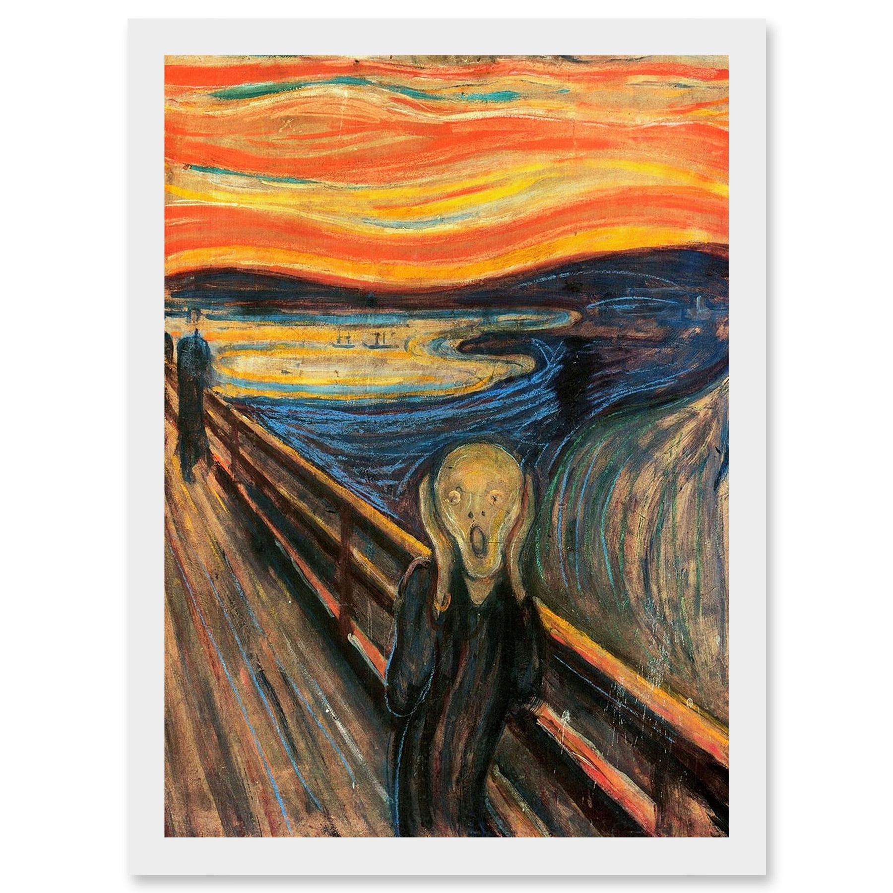 Edvard Munch The Scream Classic Old Master Fear A4 Artwork Framed Wall ...