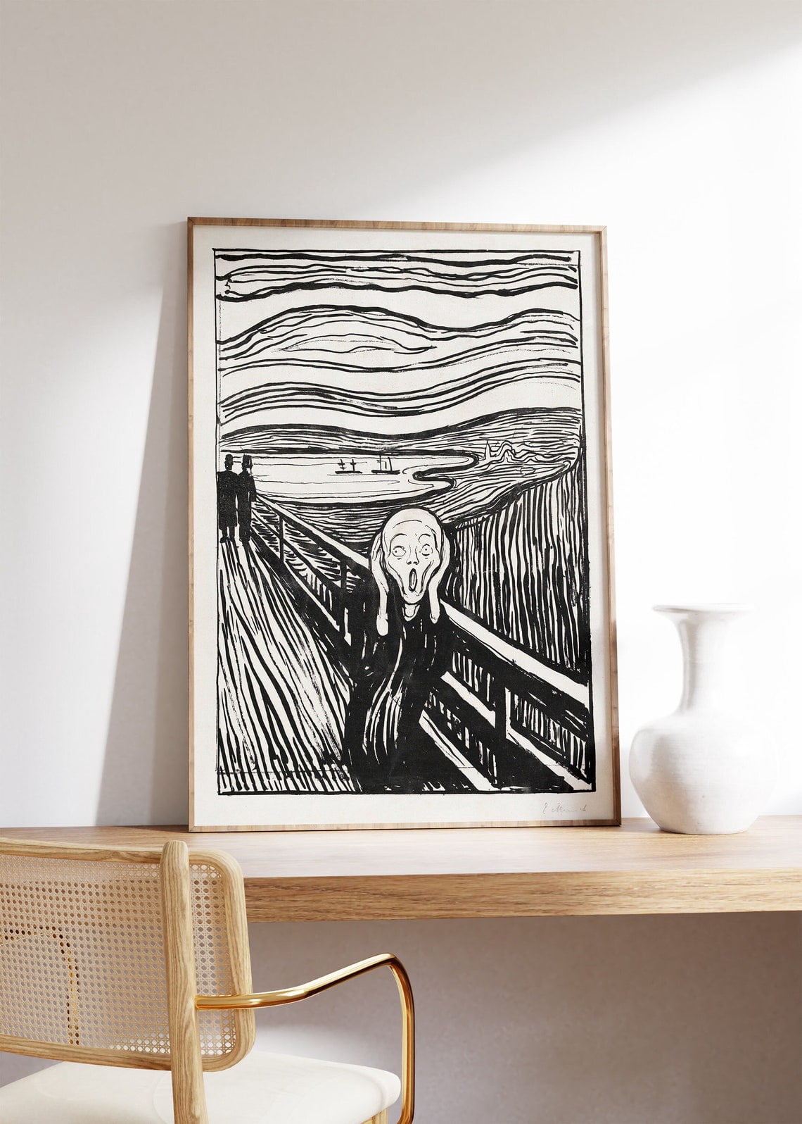 Edvard Munch The Scream Lithograph Poster, Stretched Size 16x24 ...