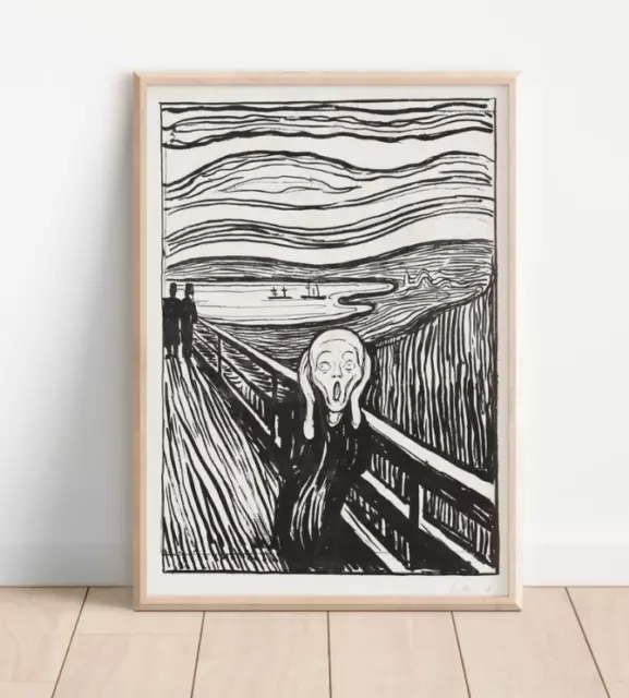 Edvard Munch The Scream Print - 1893, Famous Paintings, Iconic Modern ...