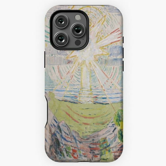 Edvard Munch The Sun Phone Case for iPhone 16 15 14 13 12 11 Pro Max ...
