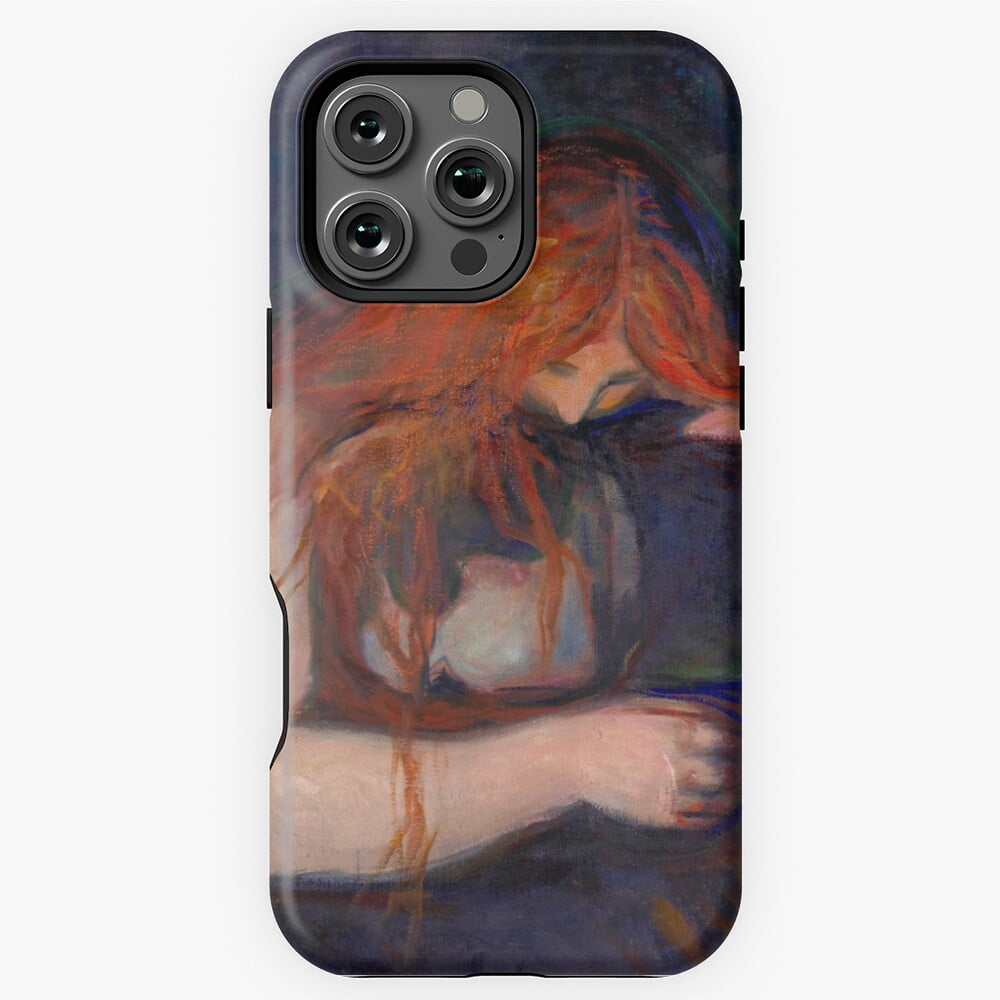 Edvard Munch Vampire 1895 Phone Case for iPhone 16 15 14 13 12 11 Pro ...