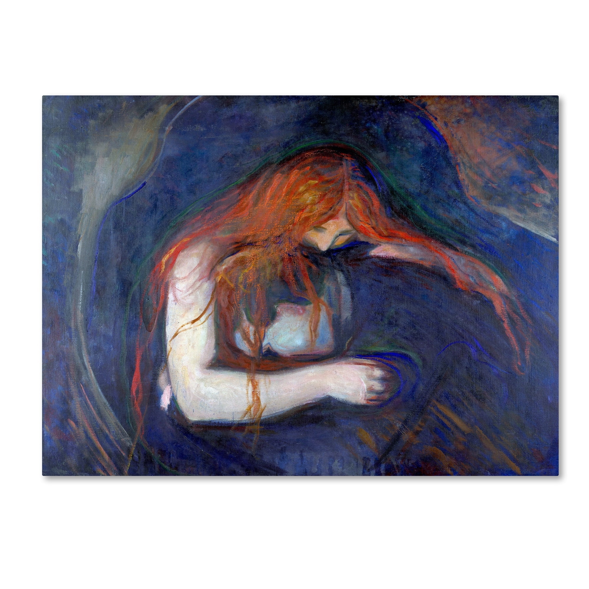 Edvard Munch 'Vampire' Canvas Art - Walmart.com