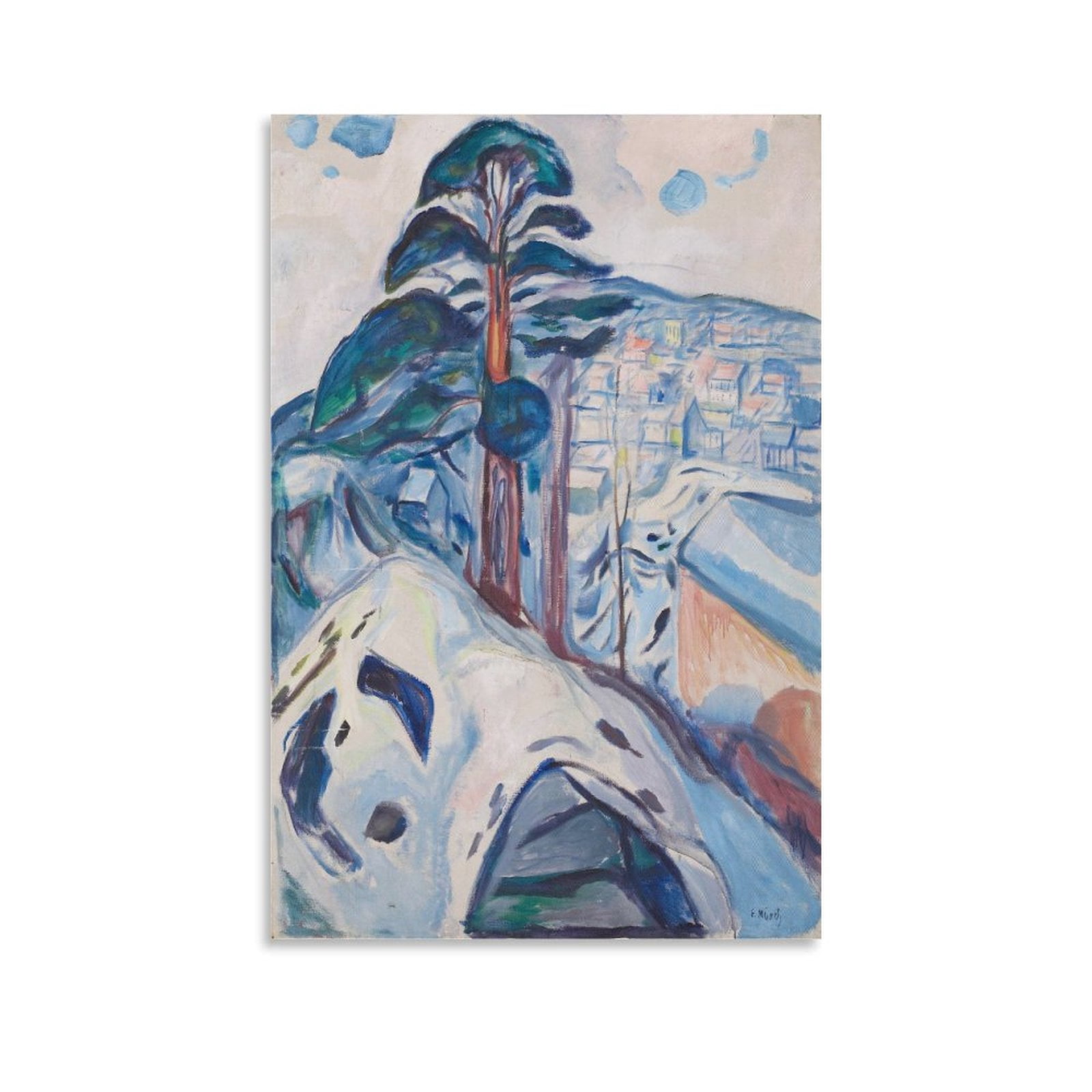 Edvard Munch Winter in Kragero Canvas Art Poster Room Aesthetic Poster ...