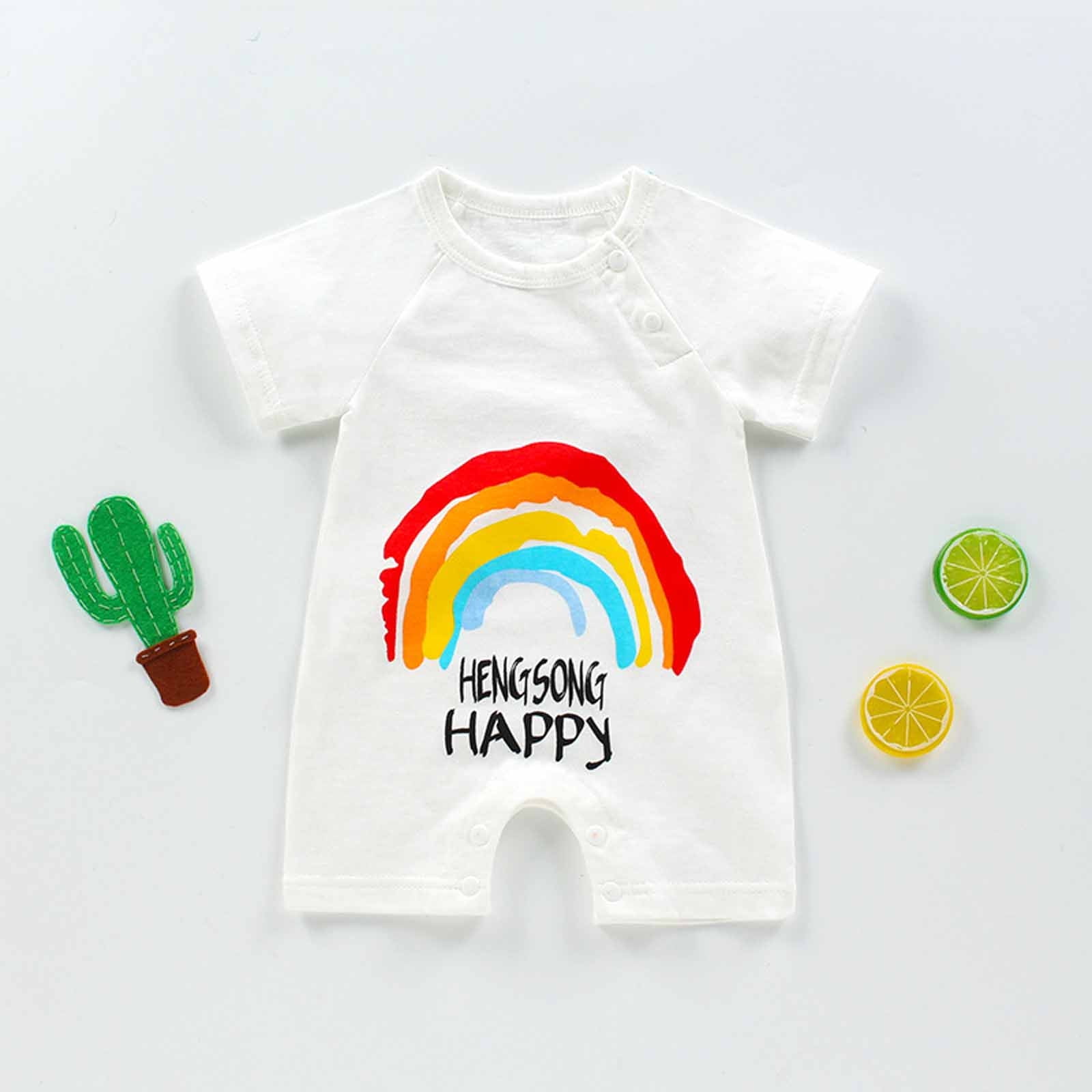 Edvintorg 0-15 Months Baby Romper Newborn Toddler Baby Girls Boys Bodysuit Summer Short Sleeve ...
