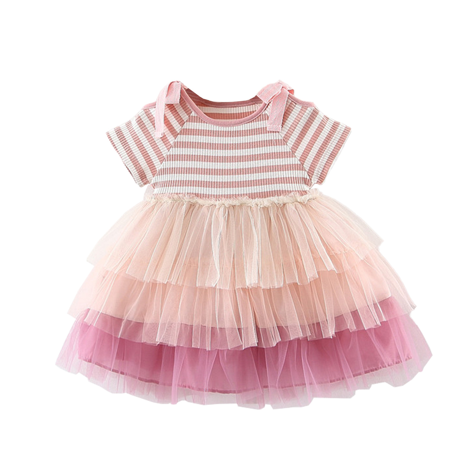 Edvintorg 0-2T Summer Newborn Baby Dresses Gift Clearance Kawaii Mesh ...