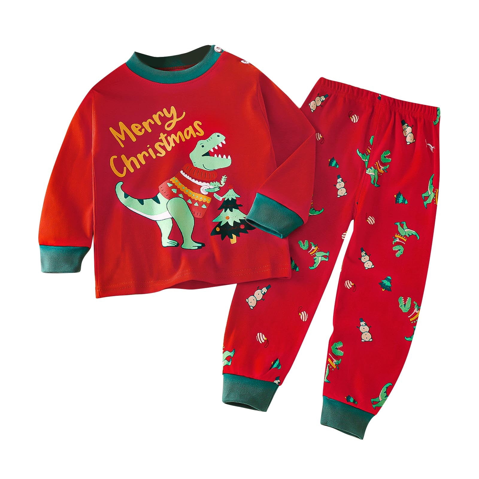 Edvintorg 0-4 Years Christmas Baby Pajamas Sets Long Sleeve Cute ...