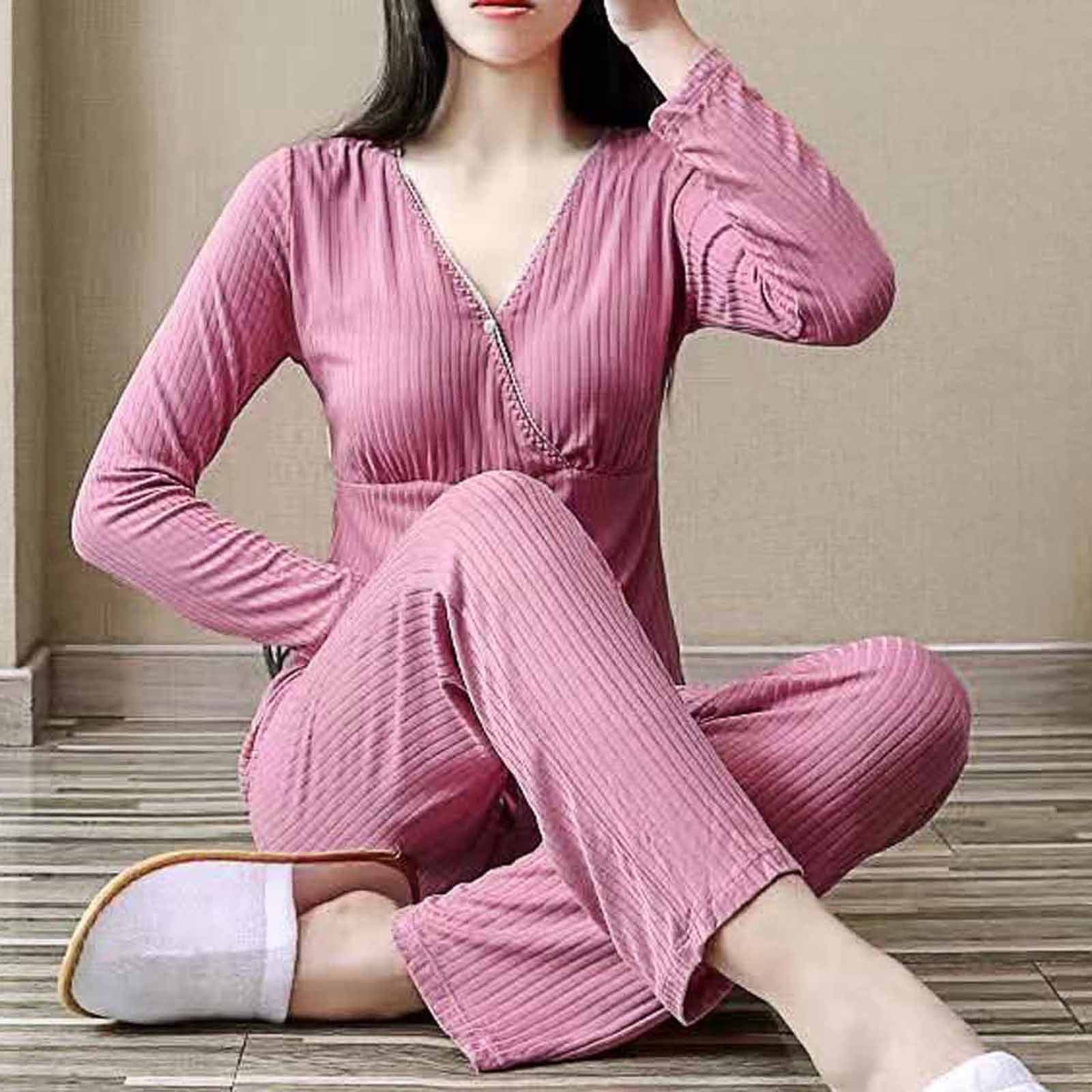 Edvintorg 2 Piece Maternity Nursing Sleepwear Breastfeeding Nightwear ...