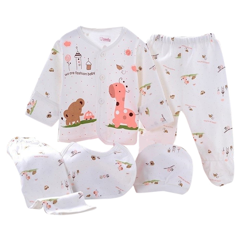 Edvintorg 5PCS cute cartoon printed Pyjamas Set for Newborn clothes ...