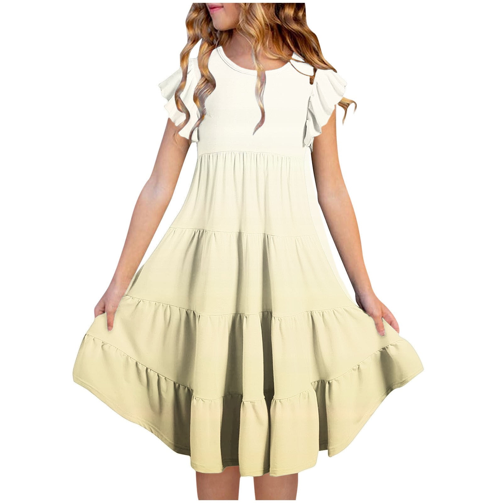 Edvintorg 6-15 Years Girls Dresses Fashion Gradient Printing Short ...