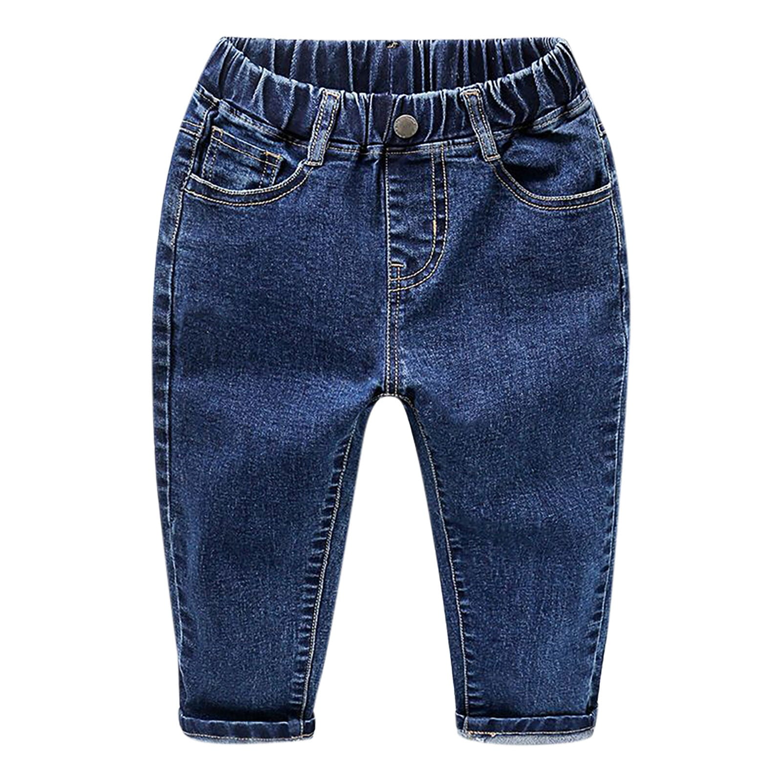 Edvintorg Clothes for Girls Jeans Trendy Casual Elastic Waisted Denim ...