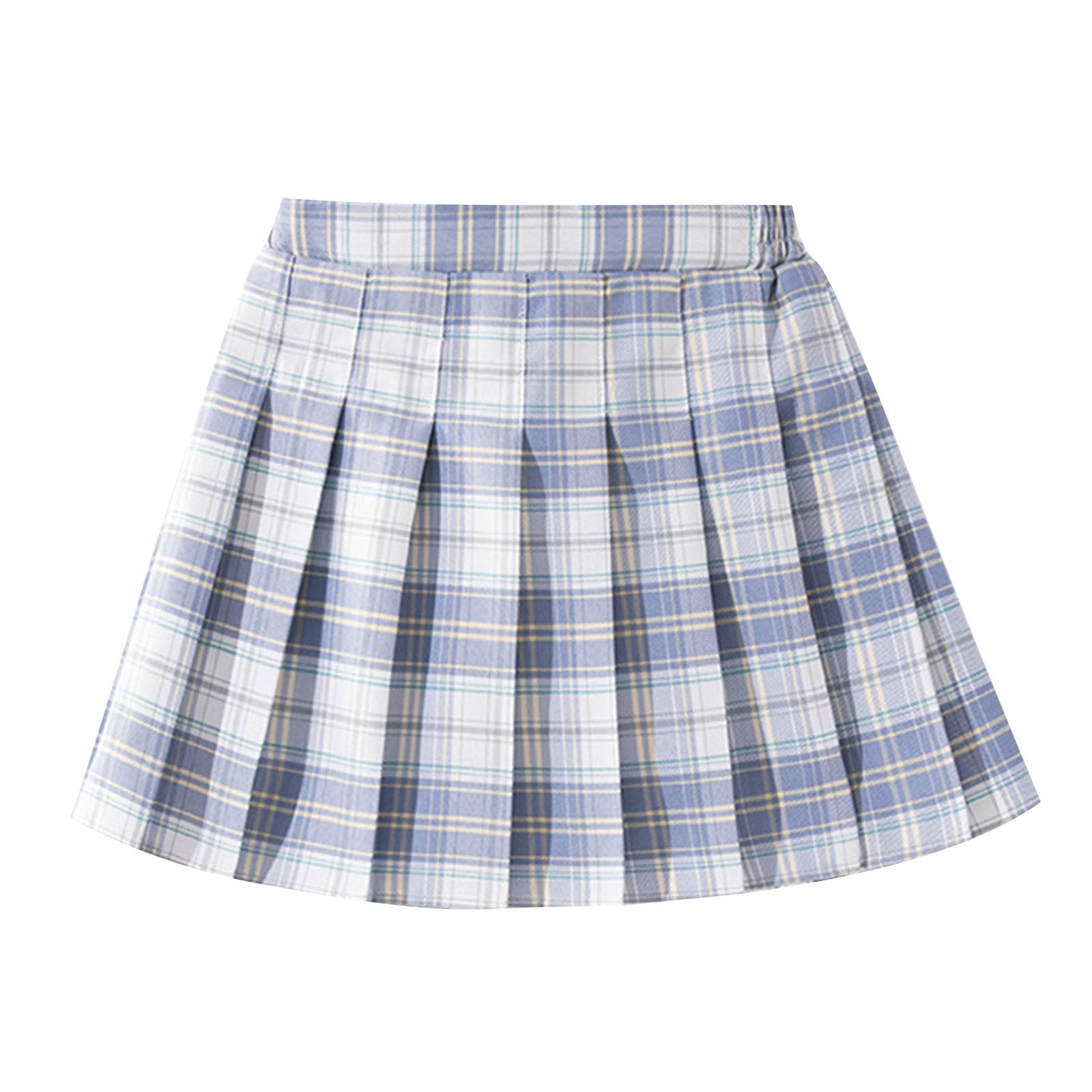 Edvintorg Girls Skirt Cute Plaid Elastic Waist Casual School Uniform ...